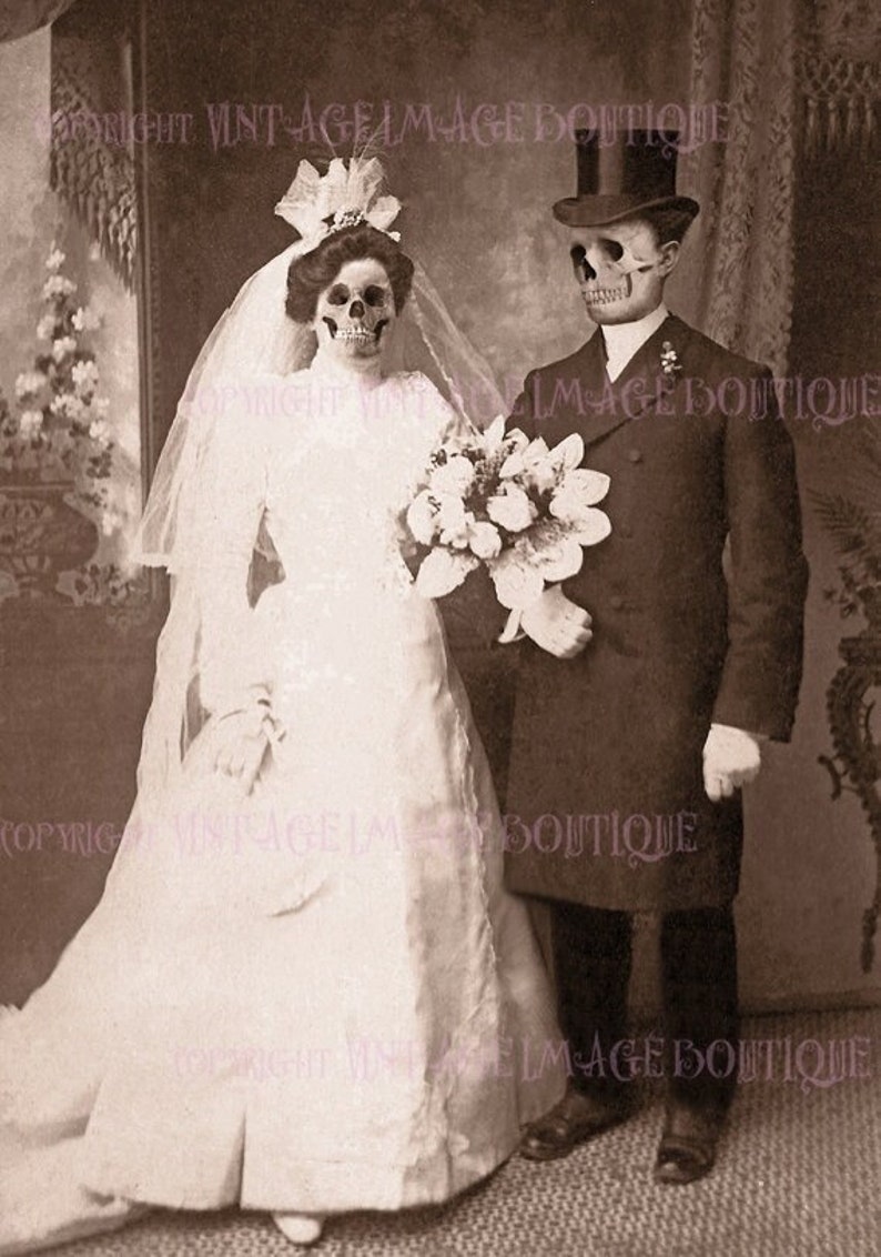 Antique Victorian Enhanced Photo Portrait of A Bride and Groom - Etsy