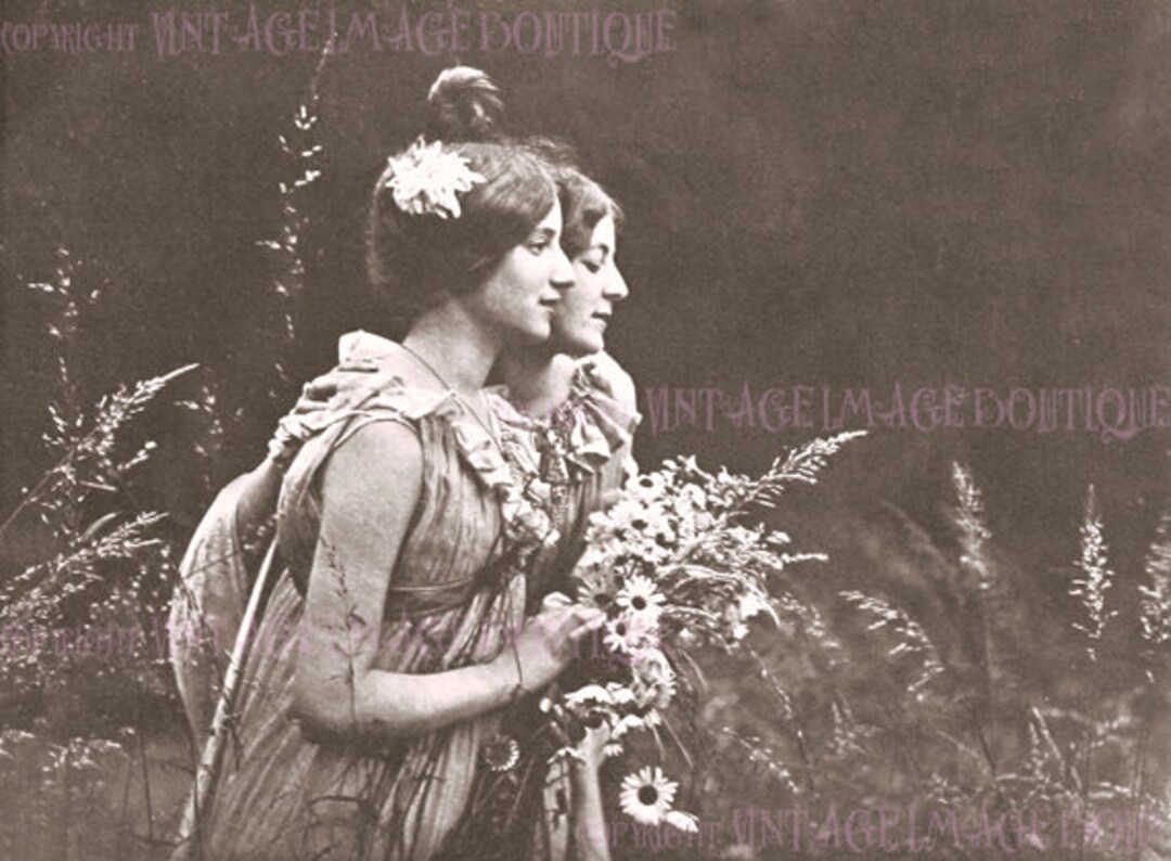 Lovely Antique Edwardian Lesbian Couple Wedding Civil Partnership