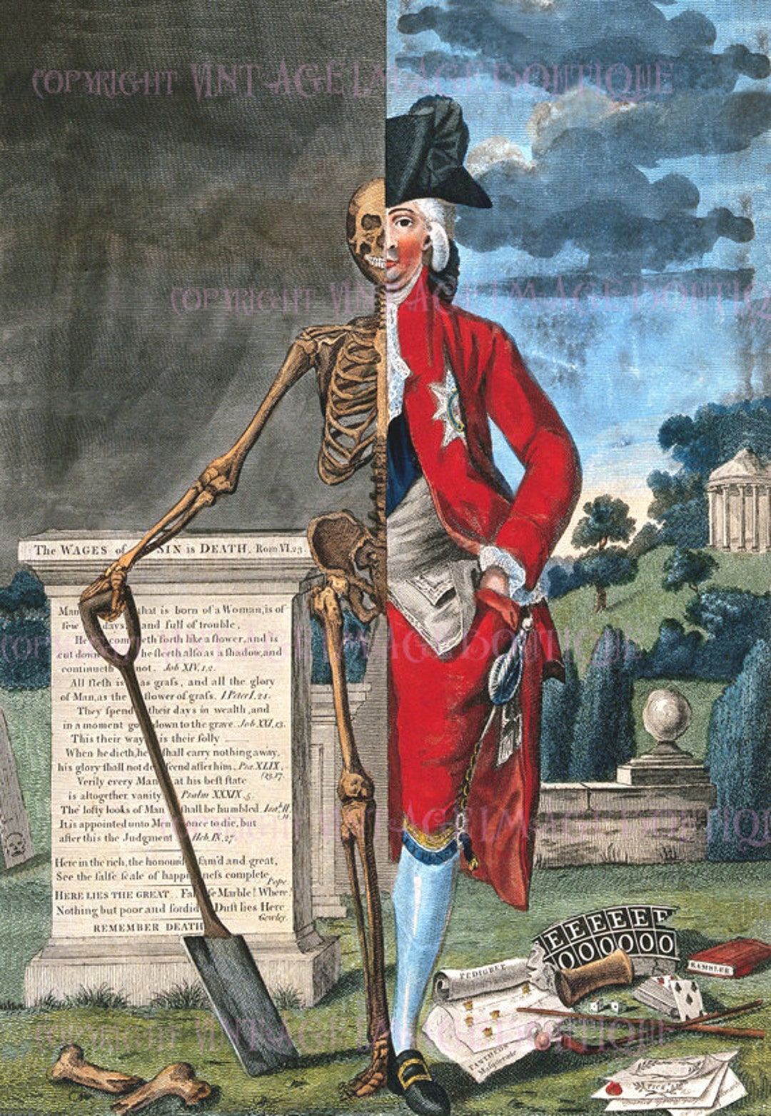 Half Skeleton Half Man