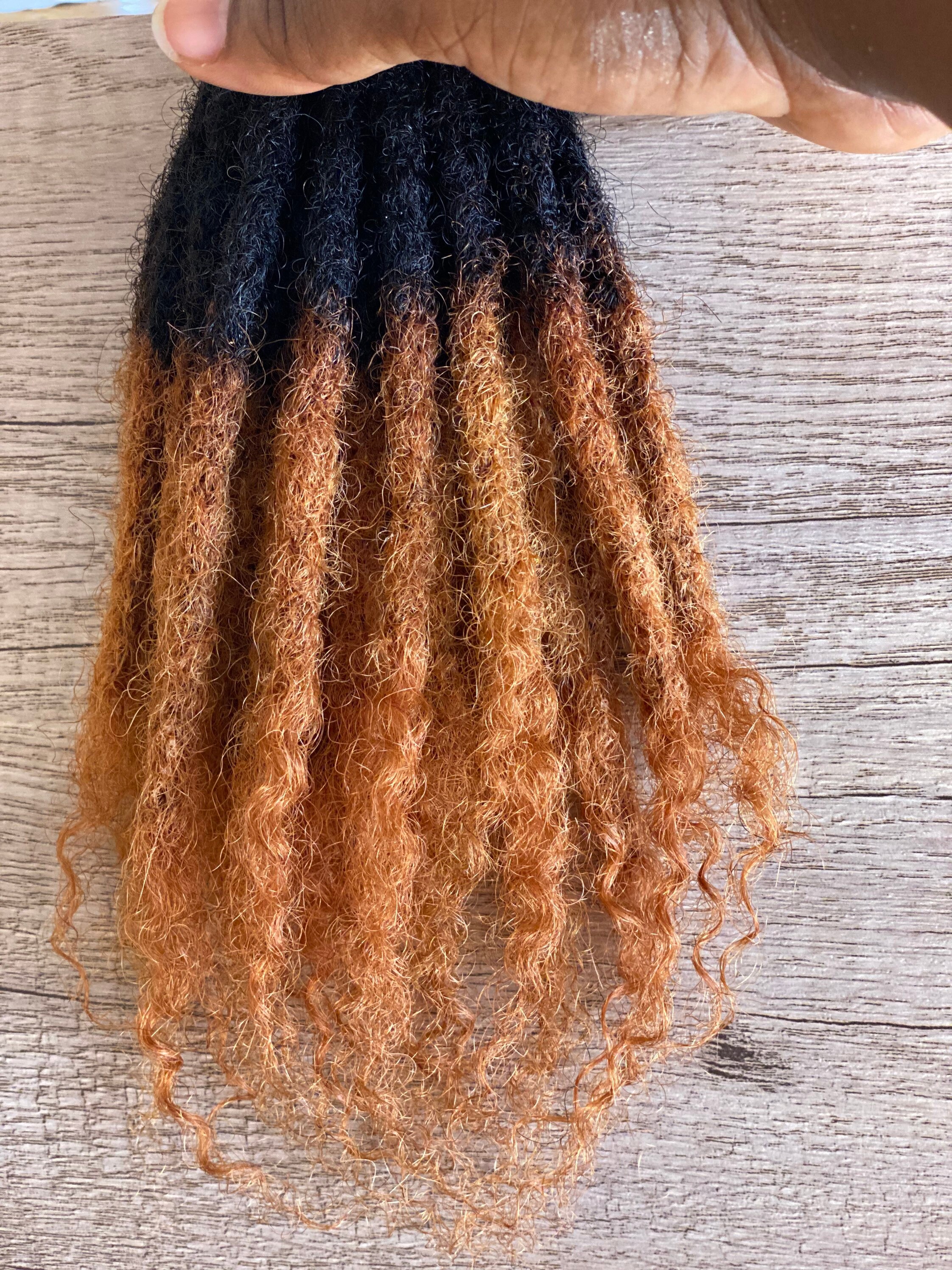 Human Hair Dreadlocks Extensions With Honey Blonde Curly Tips. | Etsy