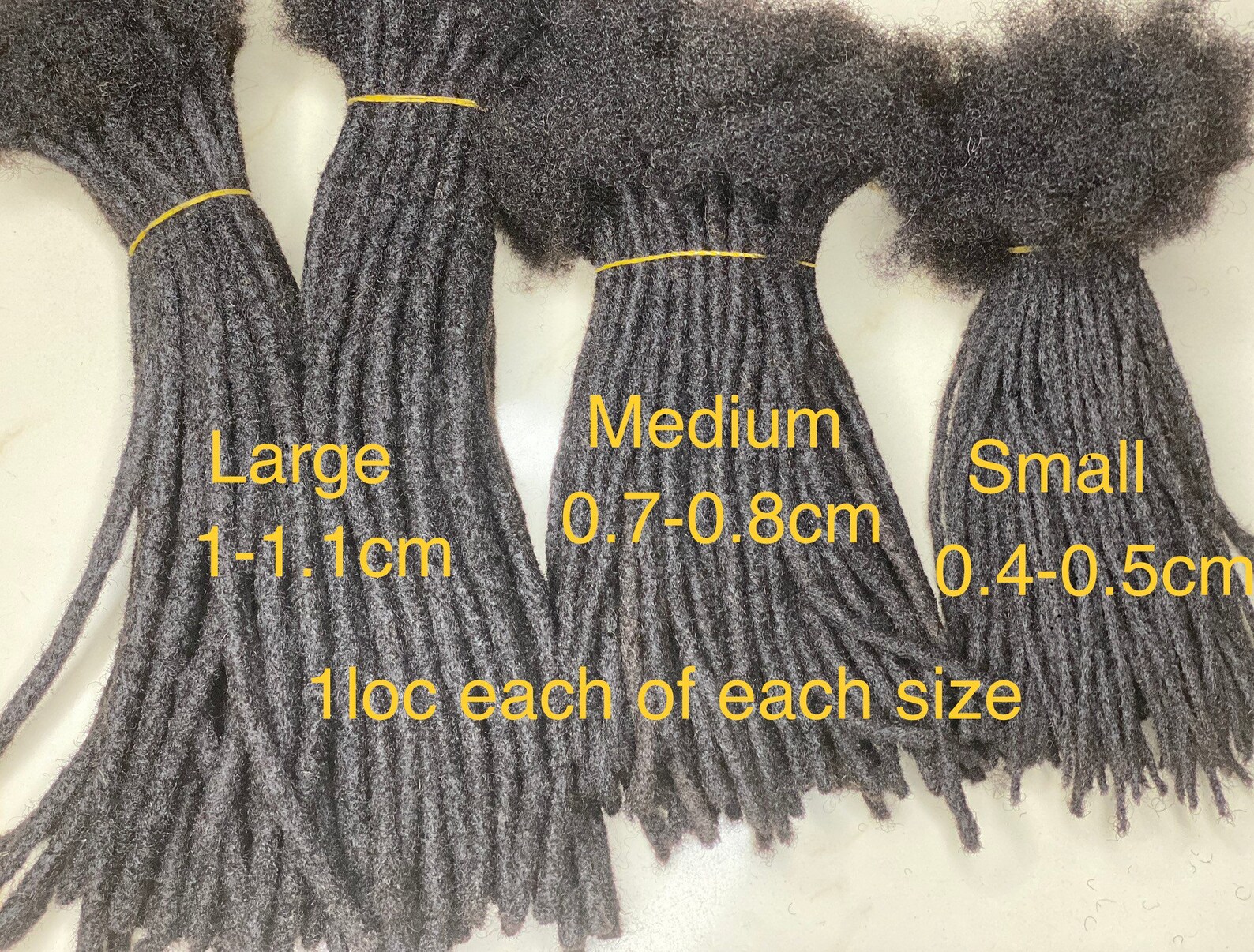 Sample Locs. 100% Human Hair. 3 Different Sizes of Locs | Etsy