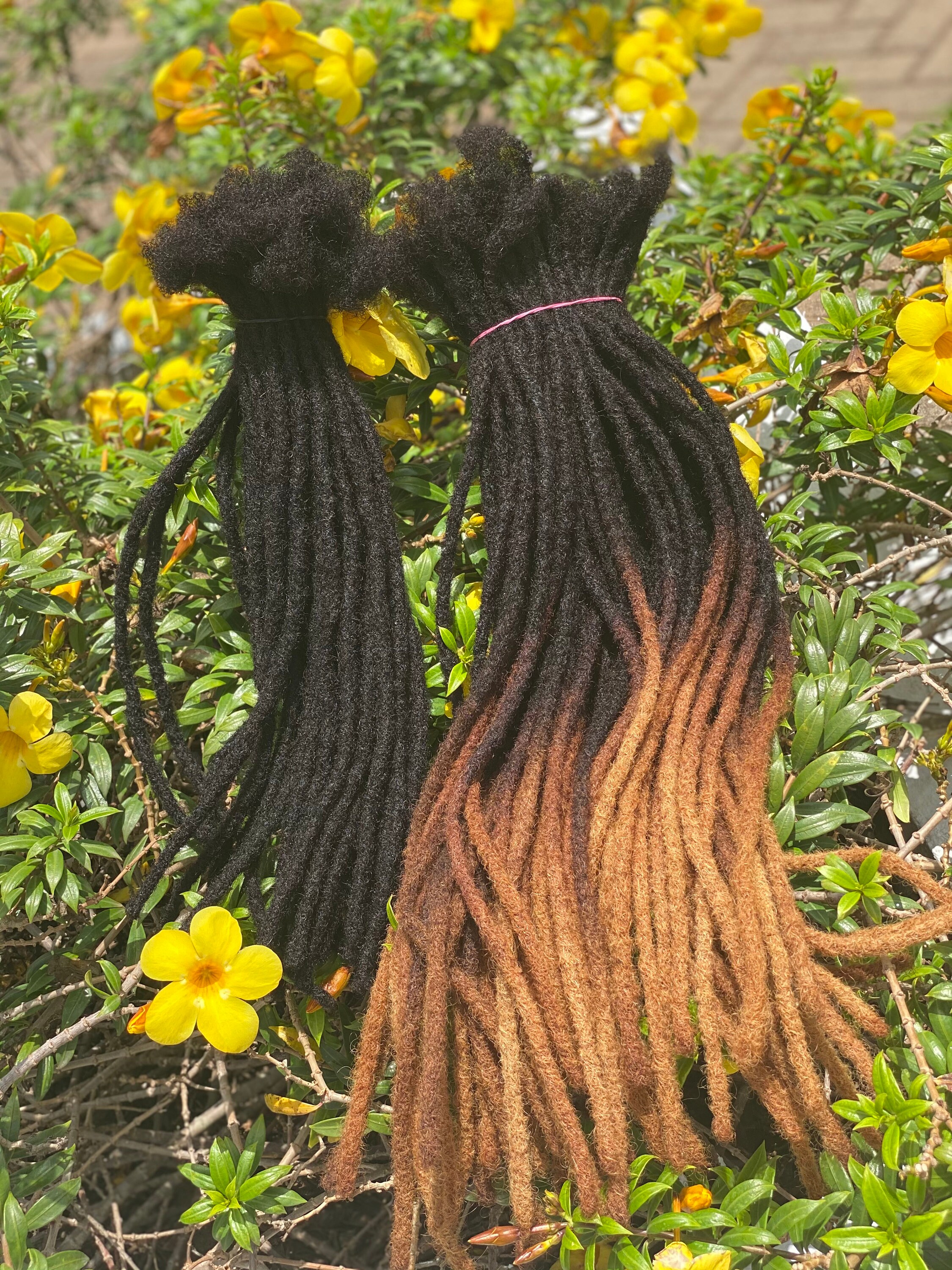 Medium 0.7-0.8cm Handmade 100% Human Hair Locs With Honey - Etsy