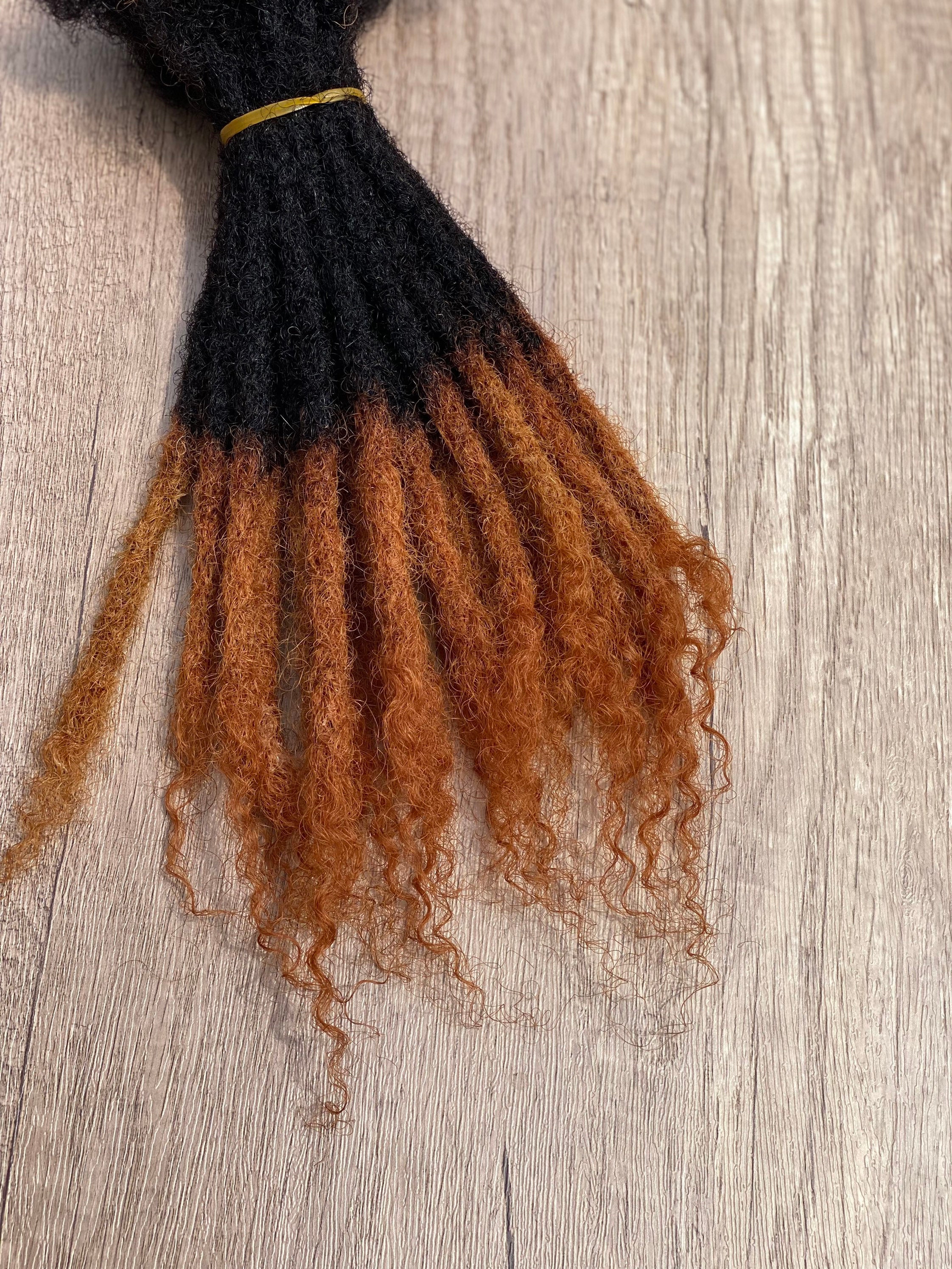 Human Hair Dreadlocks Extensions With Honey Blonde Curly Tips. | Etsy