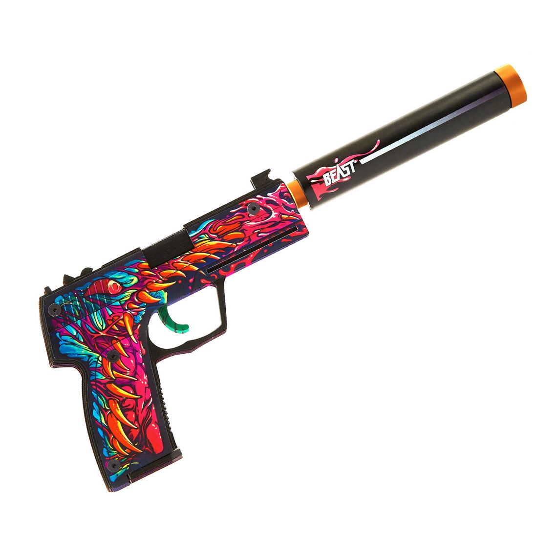 USP-S Hyper Beast pistol version Active Wooden | Etsy