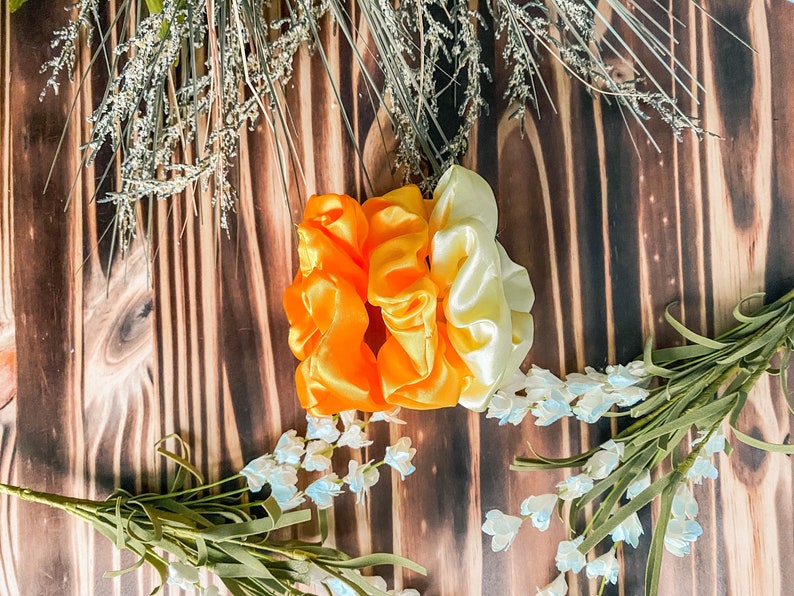 Yellow Satin Scrunchie Pack 3 Pack Scrunchy Hair Tie Top - Etsy UK