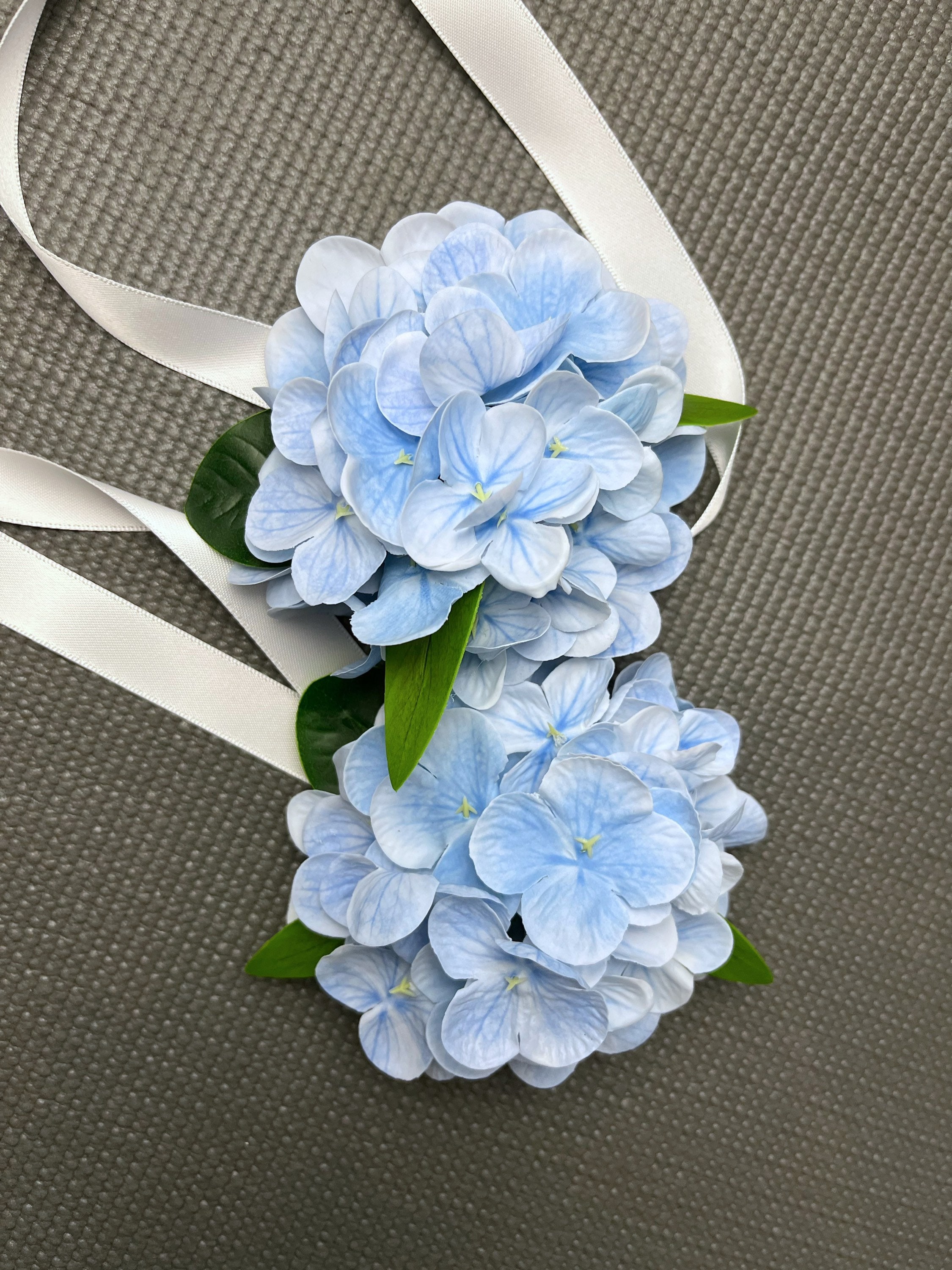 White Hydrangea Wrist Corsage