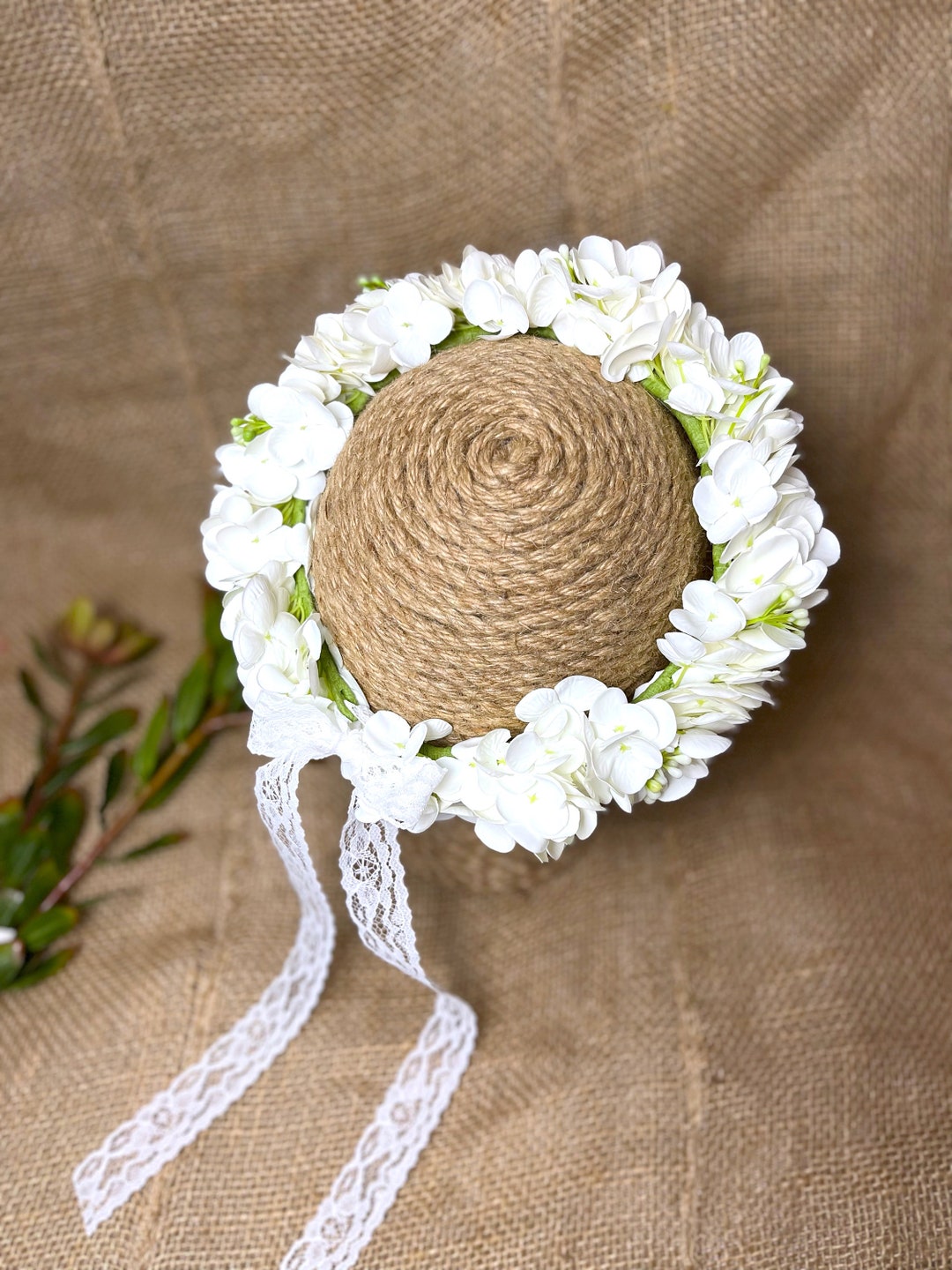Real Touch White Hydrangea Crown for Girl, Floral Crown for Head ...