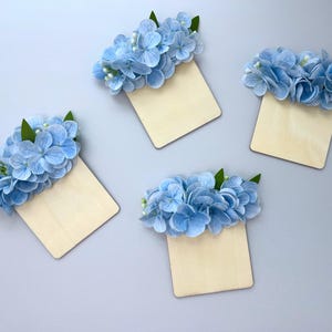 Blue Hydrangea Pocket Boutonniere: Groom Wedding Flowers - Etsy