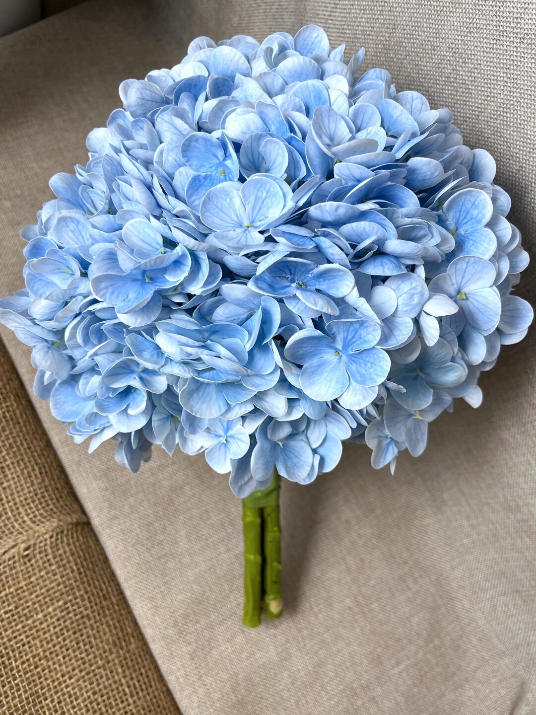 Blue Real Touch Hydrangea Wedding Bouquet for Bride, Bridal Blue ...