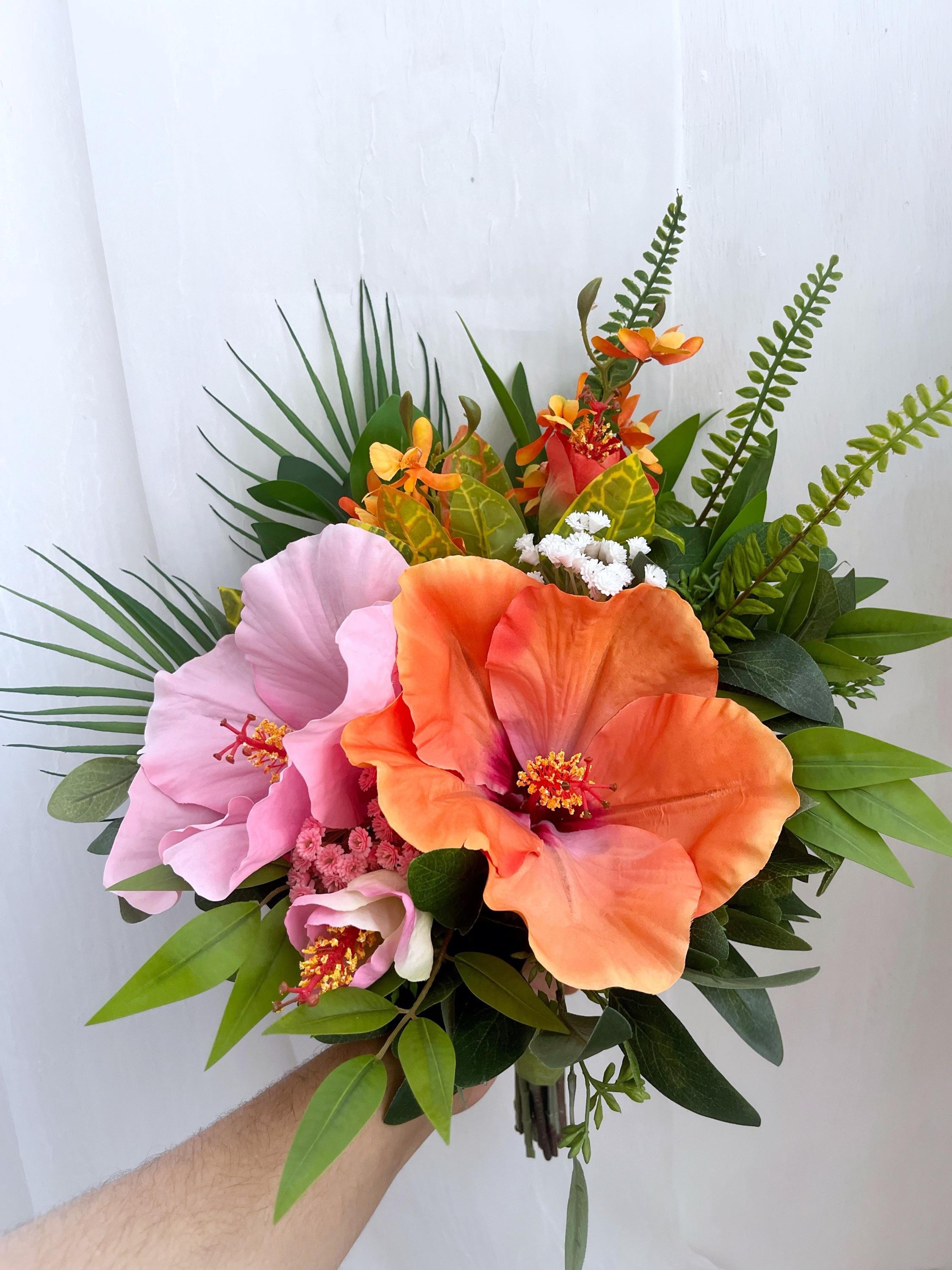 Orange Hibiscus Flower Bouquet