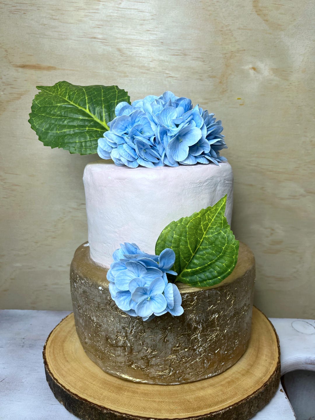Blue Real Touch Hydrangeas Cake Topper, Hydrangeas Cake Decor, Fake Flowers Decorations for Cake ...