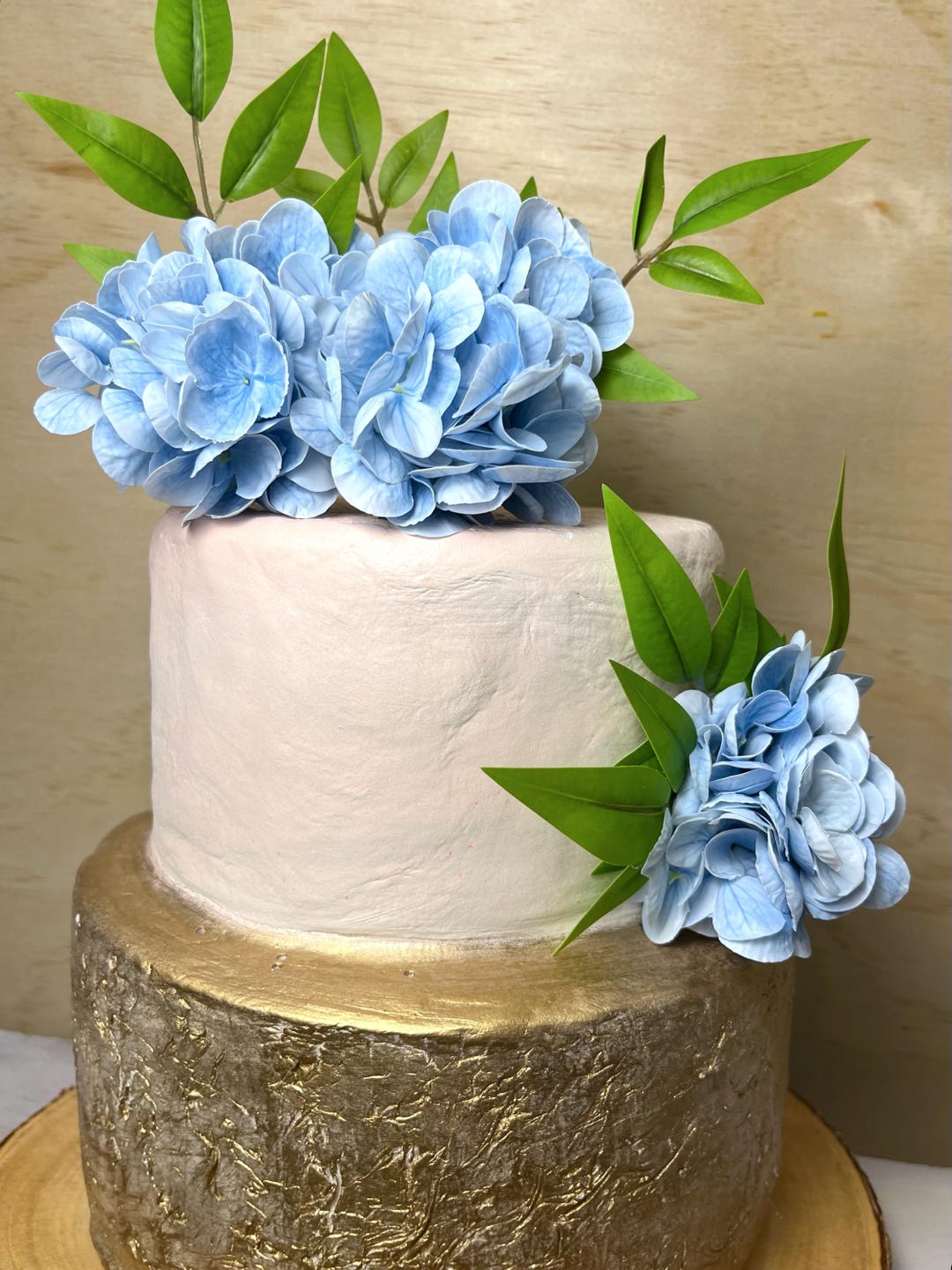 Blue Real Touch Hydrangeas Cake Topper, Hydrangeas Cake Decoration, Artificial Flowers ...