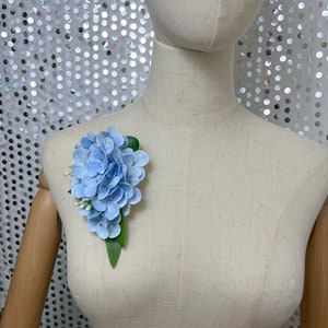 Blue Real Touch Hydrangeas Wrist Corsage, White Hydrangeas Wrist ...