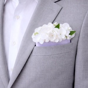 Blue Hydrangea Pocket Boutonniere: Groom Wedding Flowers - Etsy