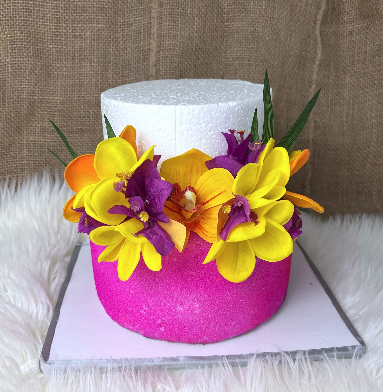 Tropical Flower Cake Topper: Plumeria & Orchid Decoration - Etsy