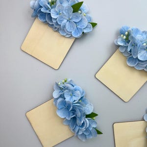 Blue Hydrangea Pocket Boutonniere: Groom Wedding Flowers - Etsy
