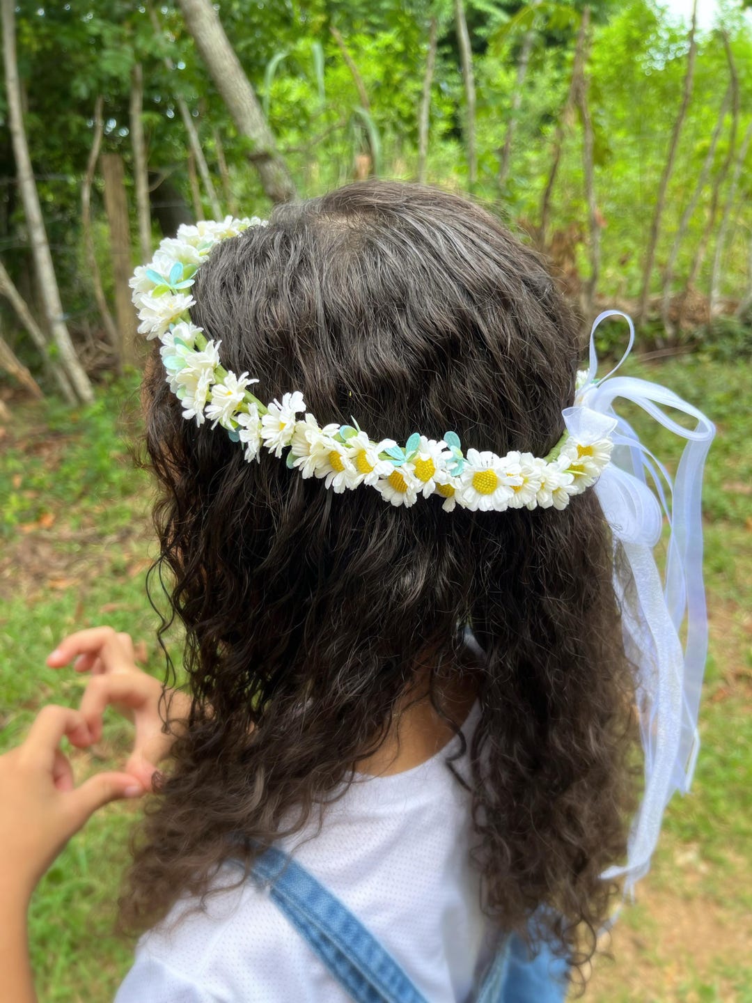 Daisy Flower Girl Crown, Spring Wedding Headband With Hydrangeas - Etsy