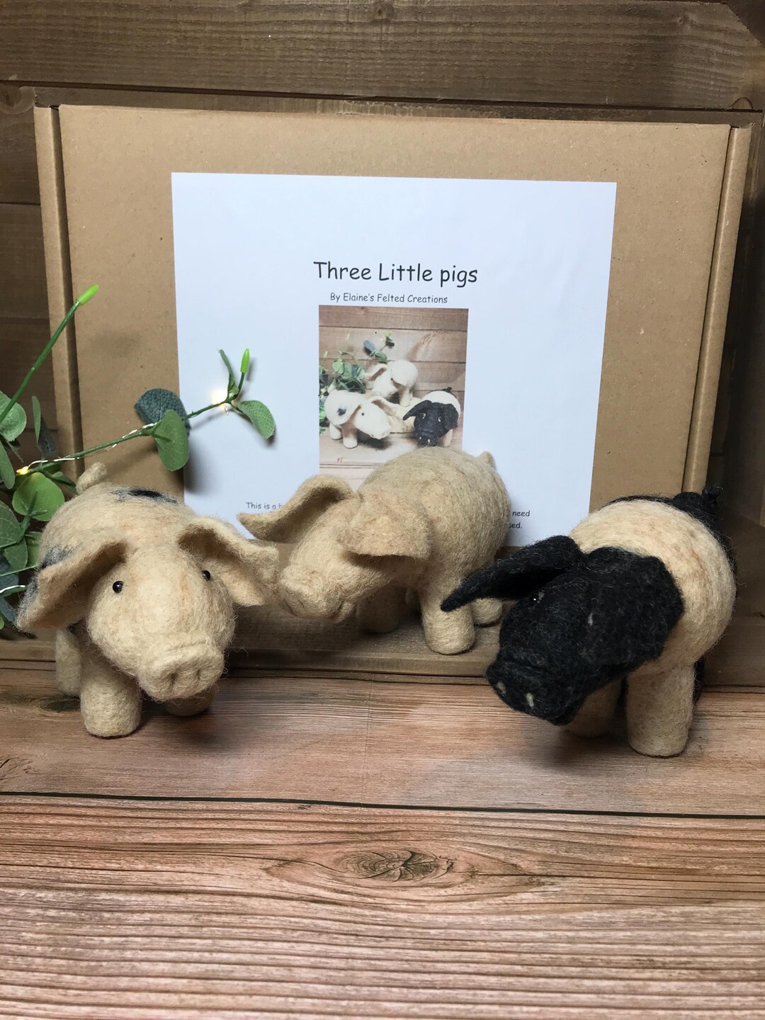 Needle Felting Three Little Pigs Kit - Etsy