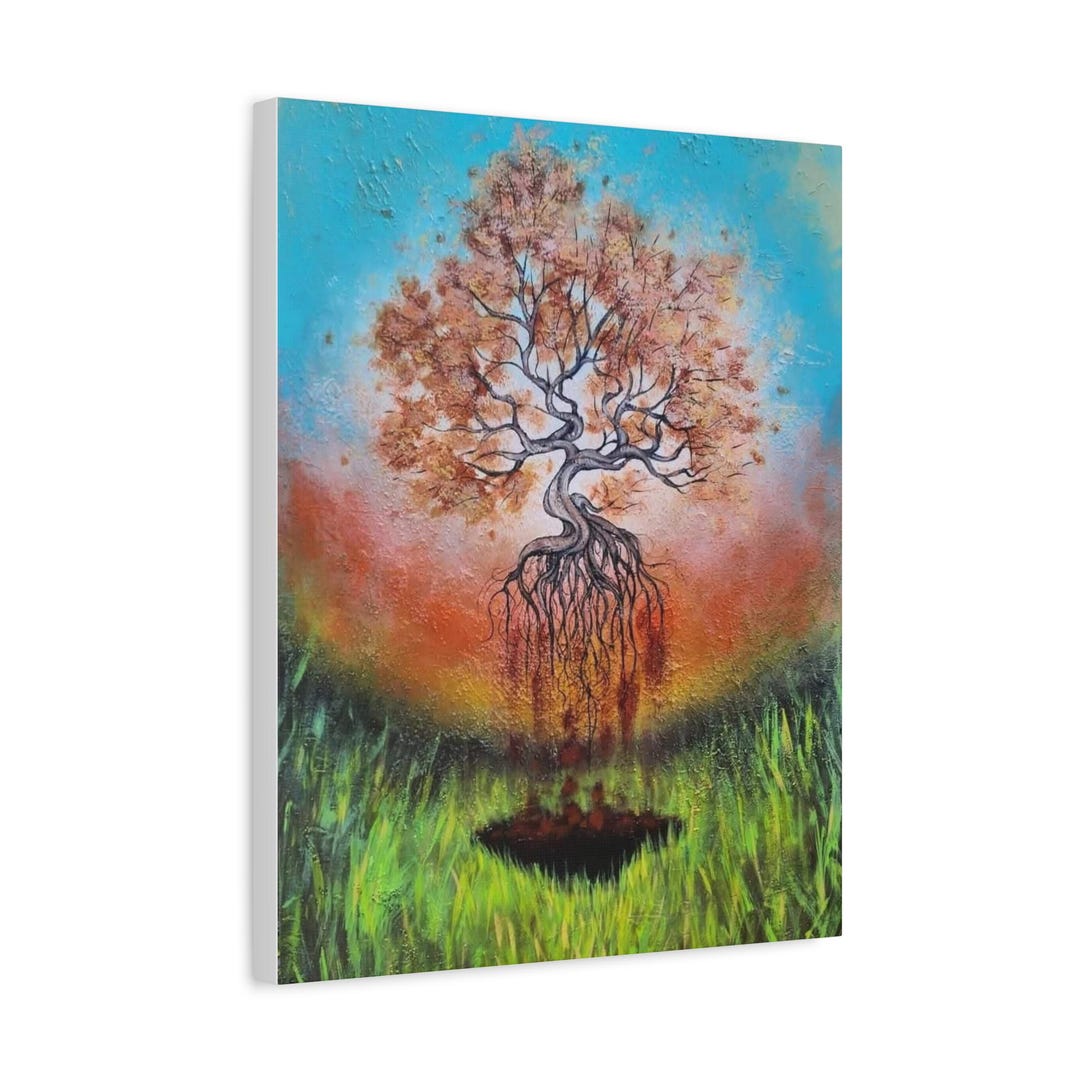 Autumn Tree Roots Canvas Print, Boho Cottagecore Wall Decor - Etsy