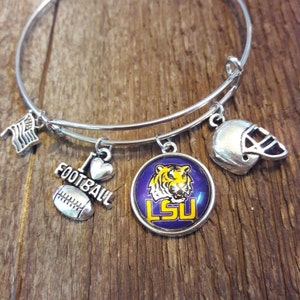 Louisiana State Bracelet Louisiana State University Charm Wire Bracelet ...