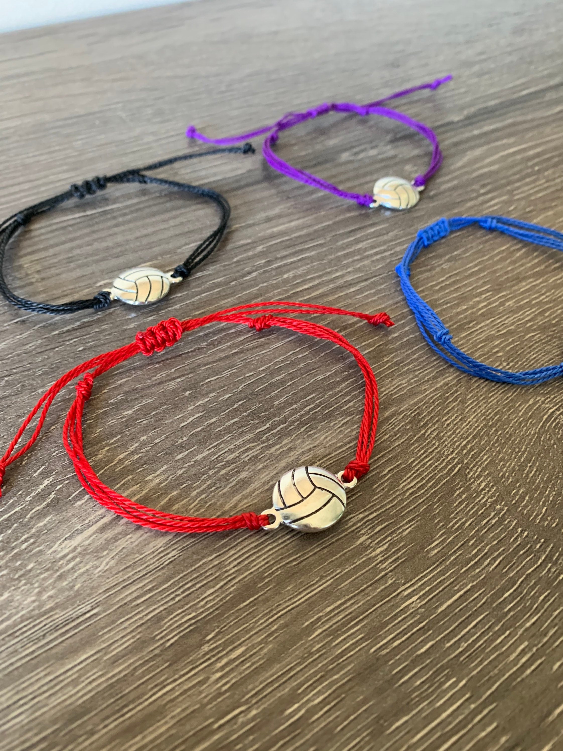 Volleyball String Bracelet Charm Team Gifts Mom Coach Gift - Etsy