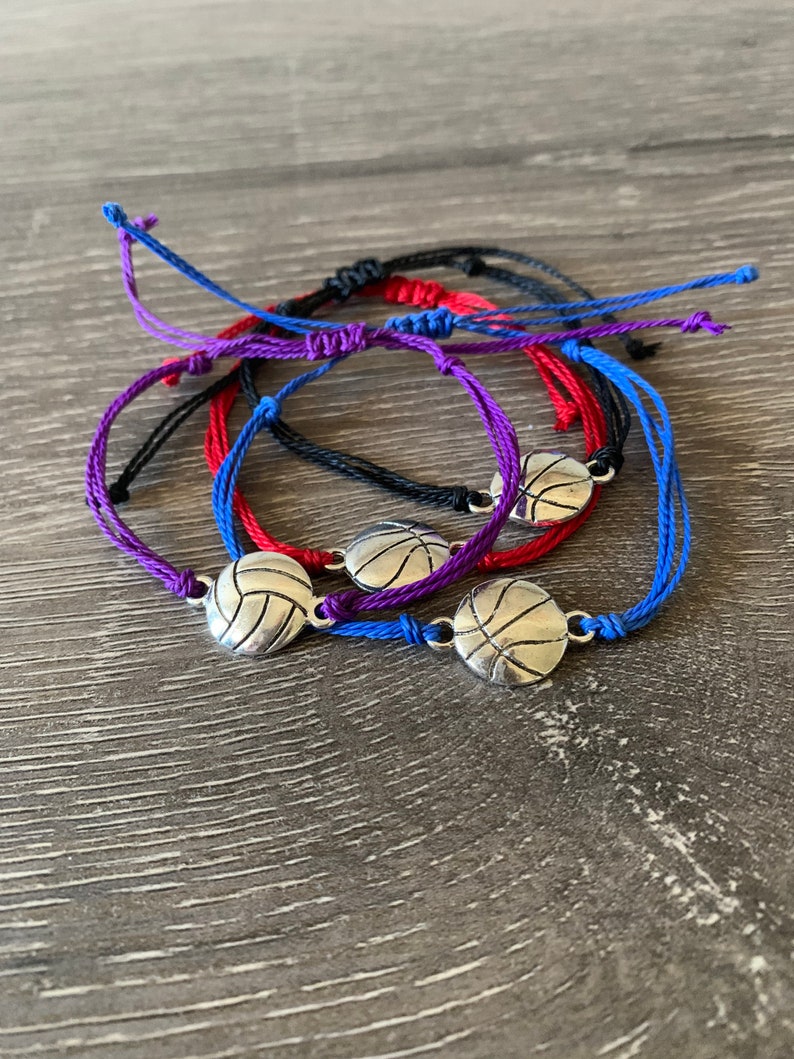 Volleyball String Bracelet Charm Team Gifts Mom Coach Gift - Etsy