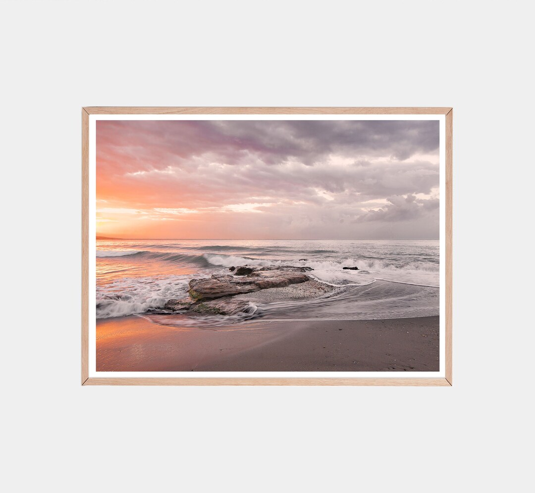 Pastel Beach Travel Poster: Coastal Sea Print (digital Download) - Etsy