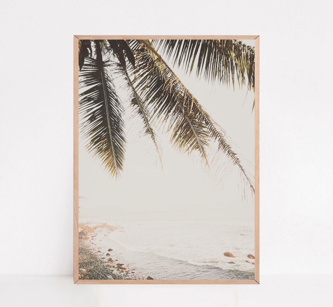 Palm Tree Print, Artwork Palm Tree, Digital Print, Tropical Leaf Poster ...