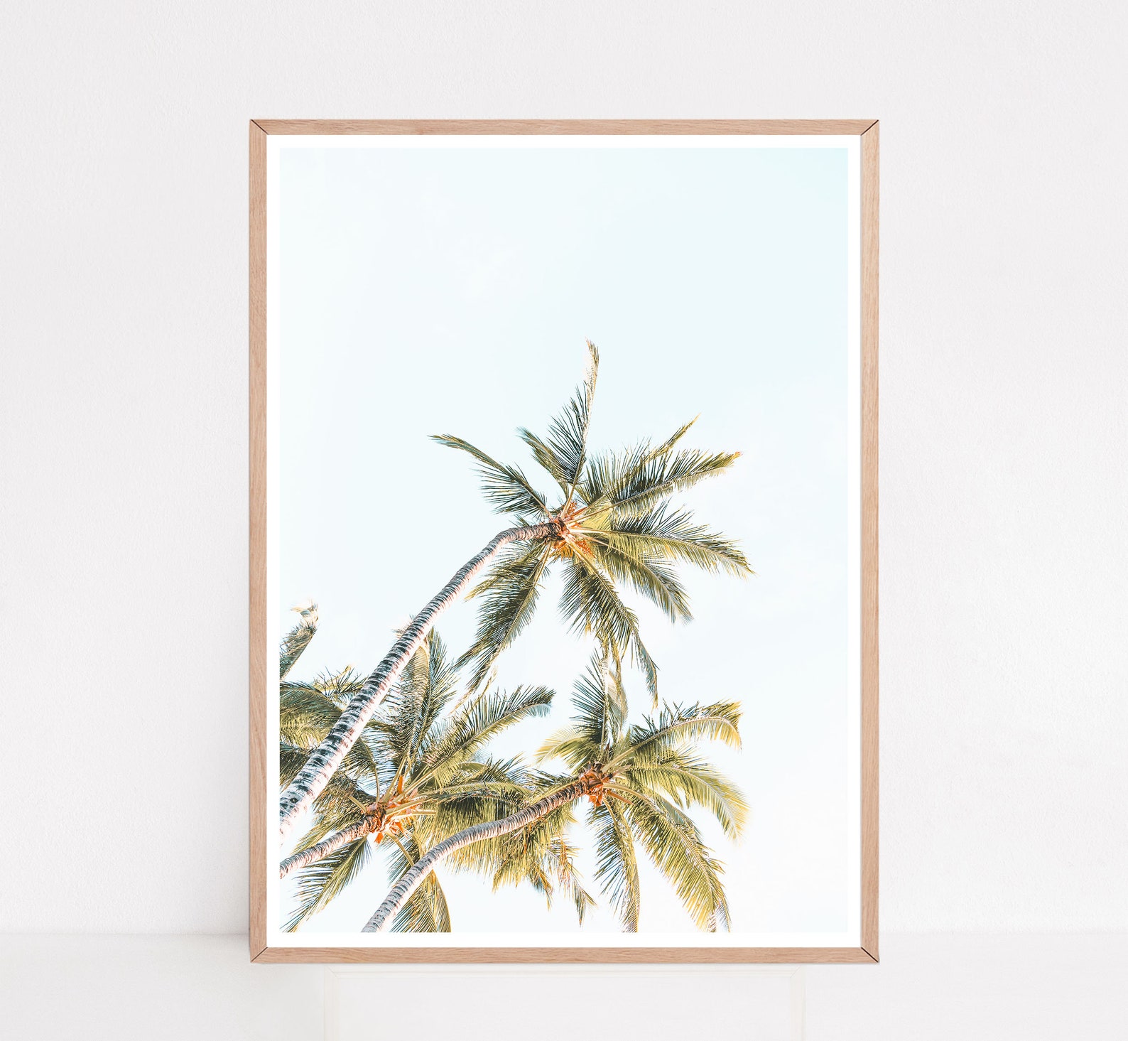 Palm Tree Prints Set of 2 Wall Art Tropical Leaf Print - Etsy