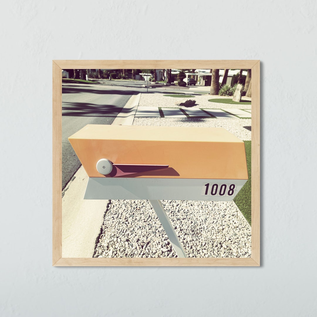 Mailbox Poster, Mid Century Modern, Palm Springs Print, Retro Poster ...