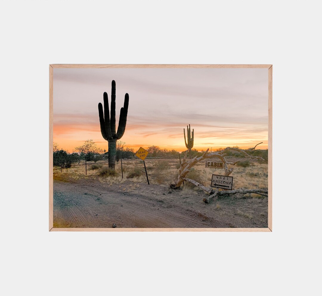 Cactus Poster, Pastel Wall Art, Desert Photography, Digital Download ...
