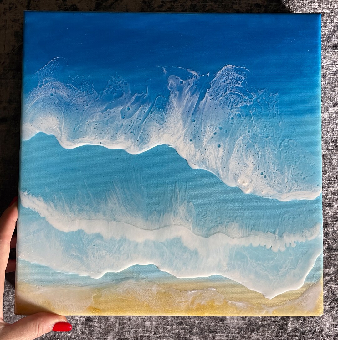 Epoxy Art Wall, Resin Beach Wall Art, Sea Theme, 3d Resin Painting ...