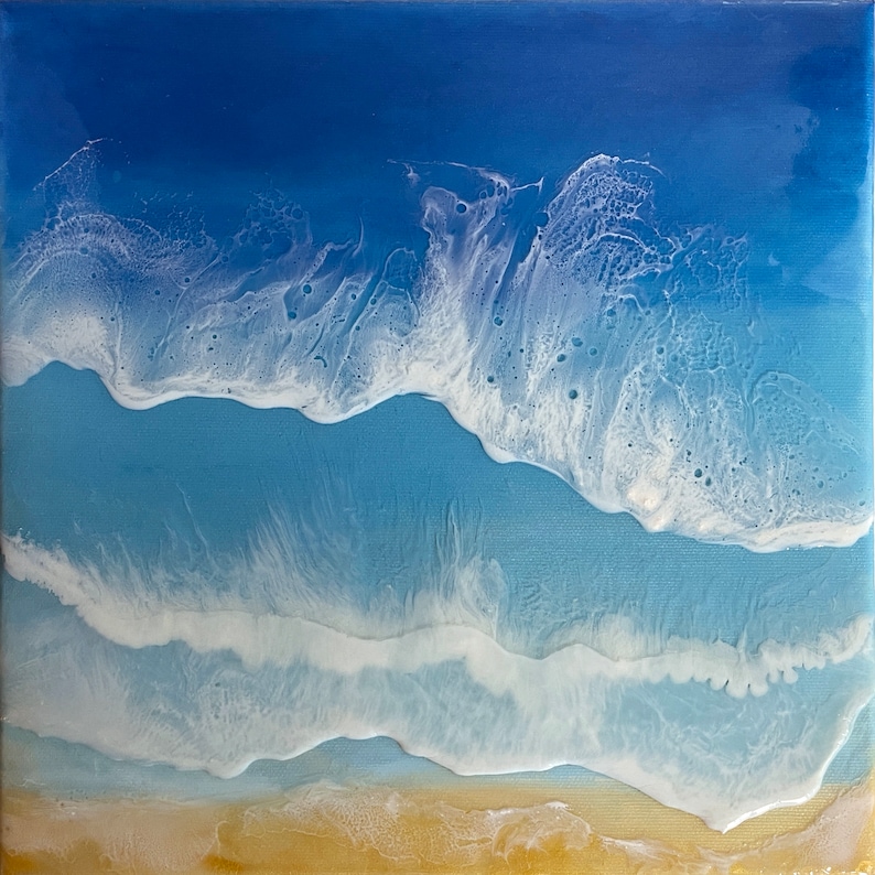 Epoxy Art Wall, Resin Beach Wall Art, Sea Theme, 3d Resin Painting ...