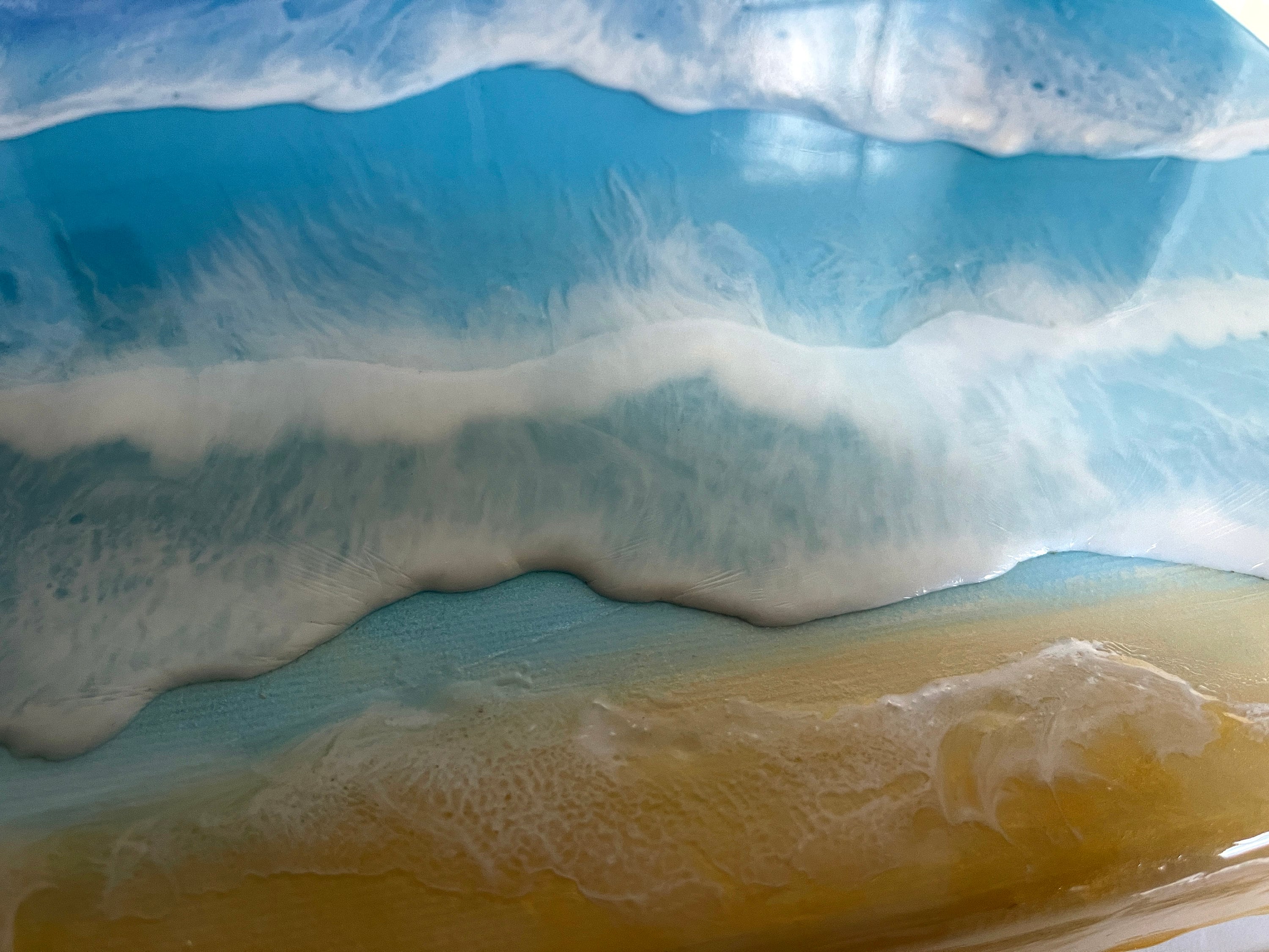 Epoxy Art Wall, Resin Beach Wall Art, Sea Theme, 3d Resin Painting ...