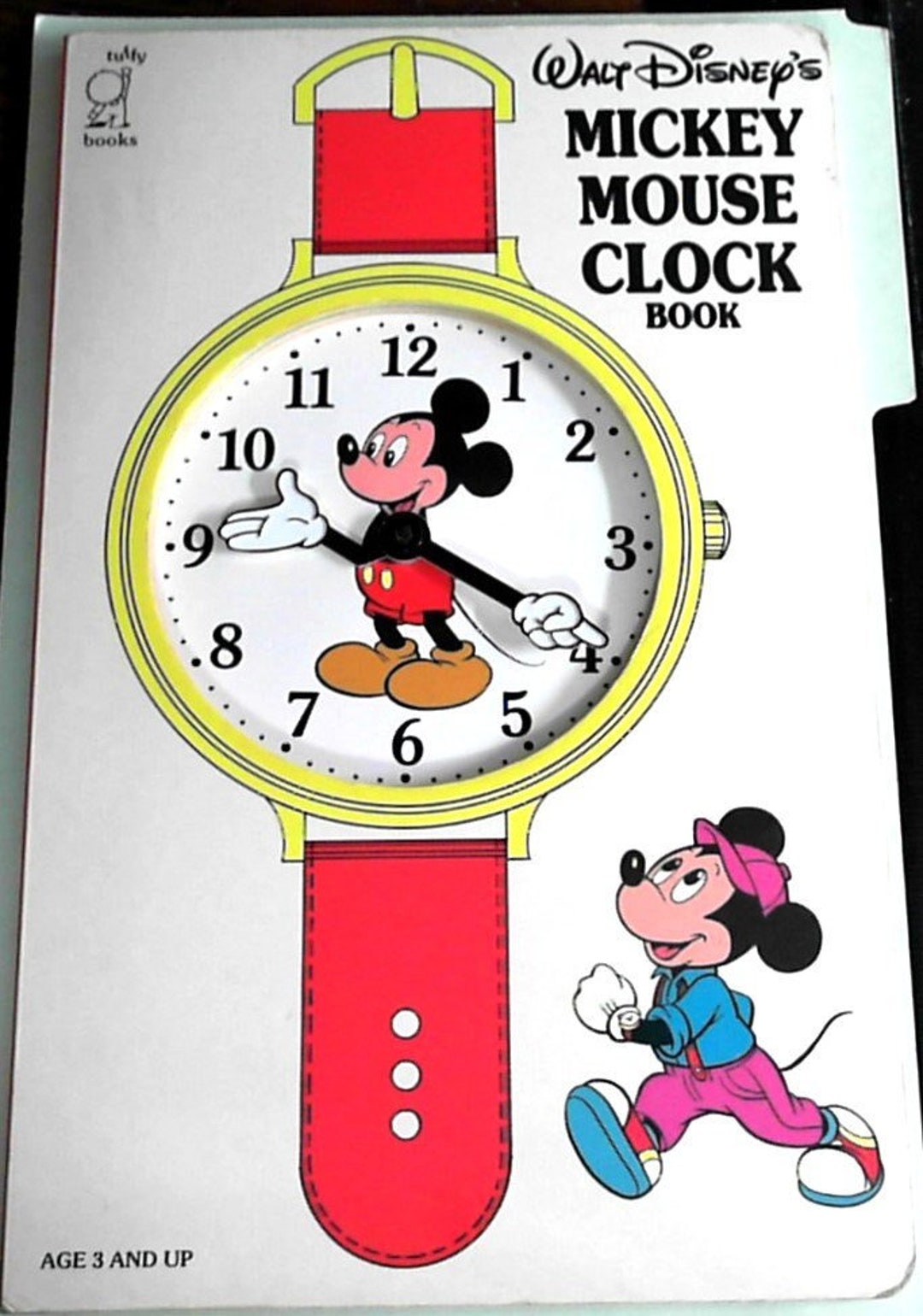 Walt Disney's Mickey Mouse Clock Book big 14 X 9 Hardcover, 1988 by the ...