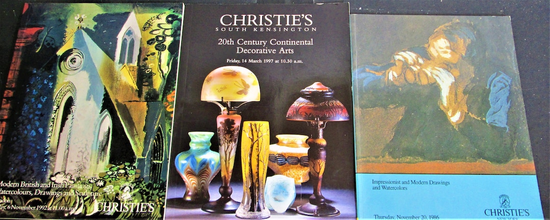 3 Vintage Christie's Art Auction Catalogs, 1986, 1992 & 1997 - Etsy