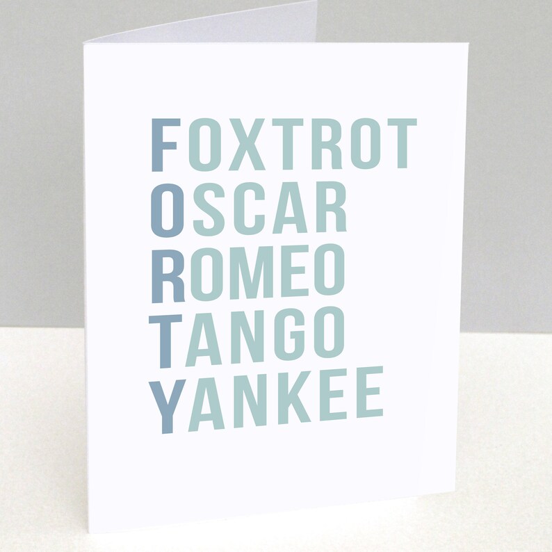 40th Forty Phonetic Alphabet Birthday Card - Etsy