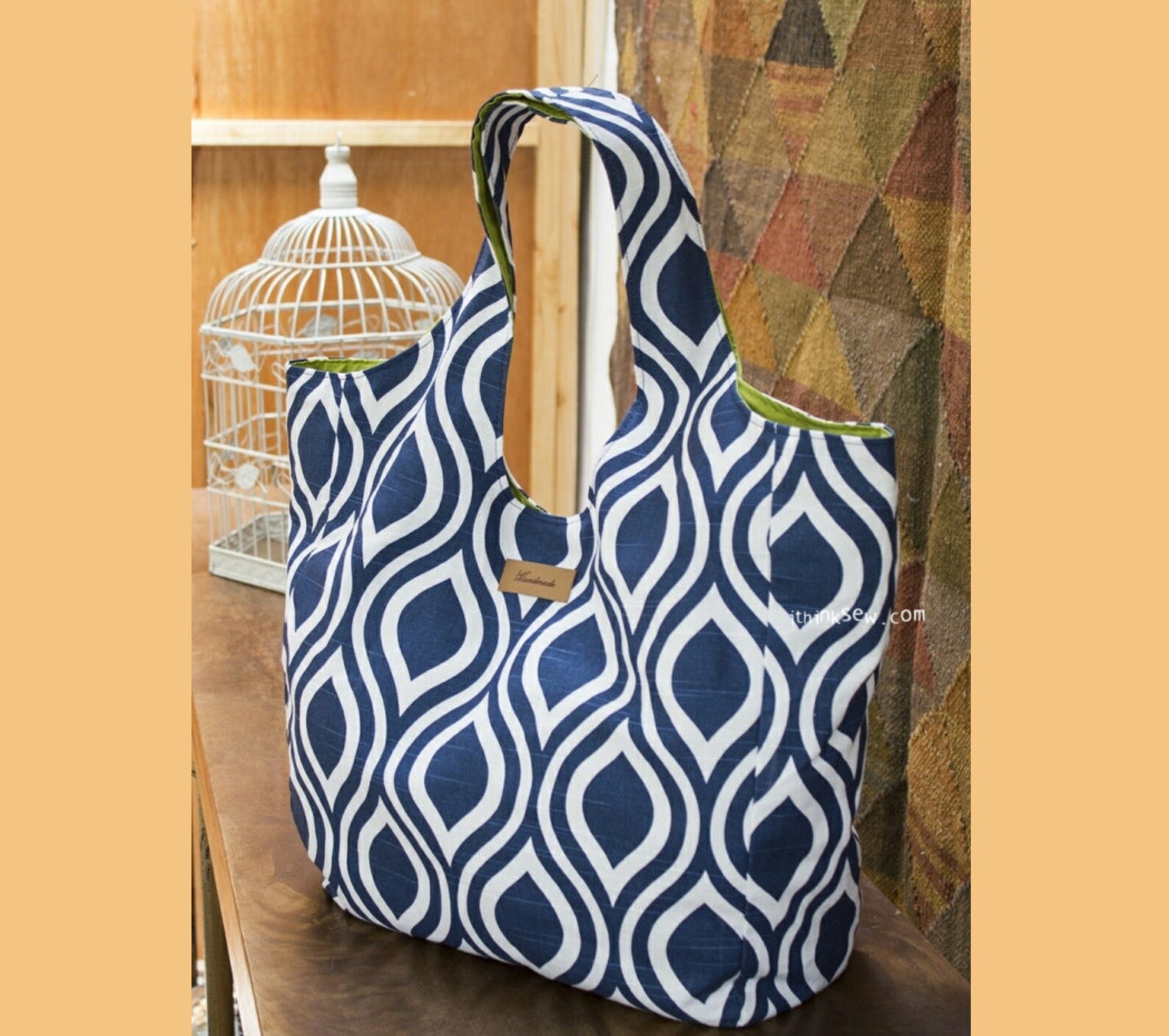 2 Sizes Hailey Slouchy Tote Bag Sewing Pattern | Large Hobo Bag PDF ...