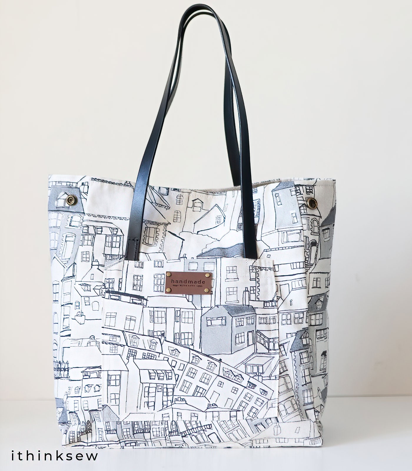 Mallory Snap on Tote Bag PDF Sewing Pattern - Etsy Australia