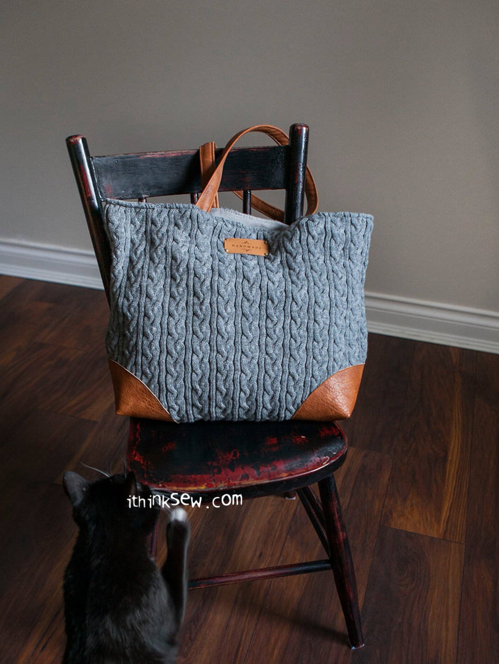 Lucilla Winter Tote Bag Sewing Pattern PDF | Upcycled Sweater Handbag ...