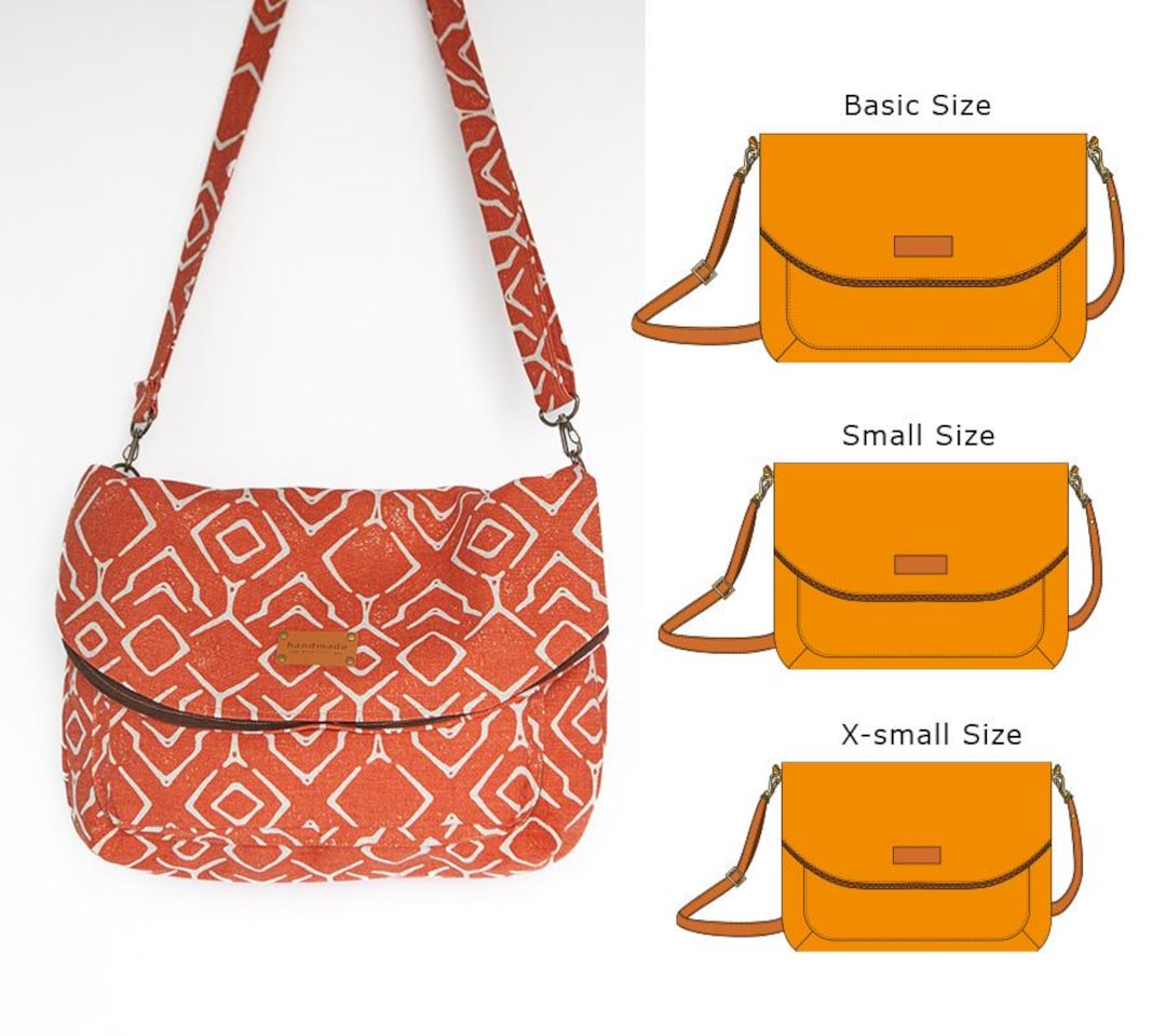 3 Sizes Wyatt Foldover Crossbody Bag Sewing Pattern | Everyday Purse ...