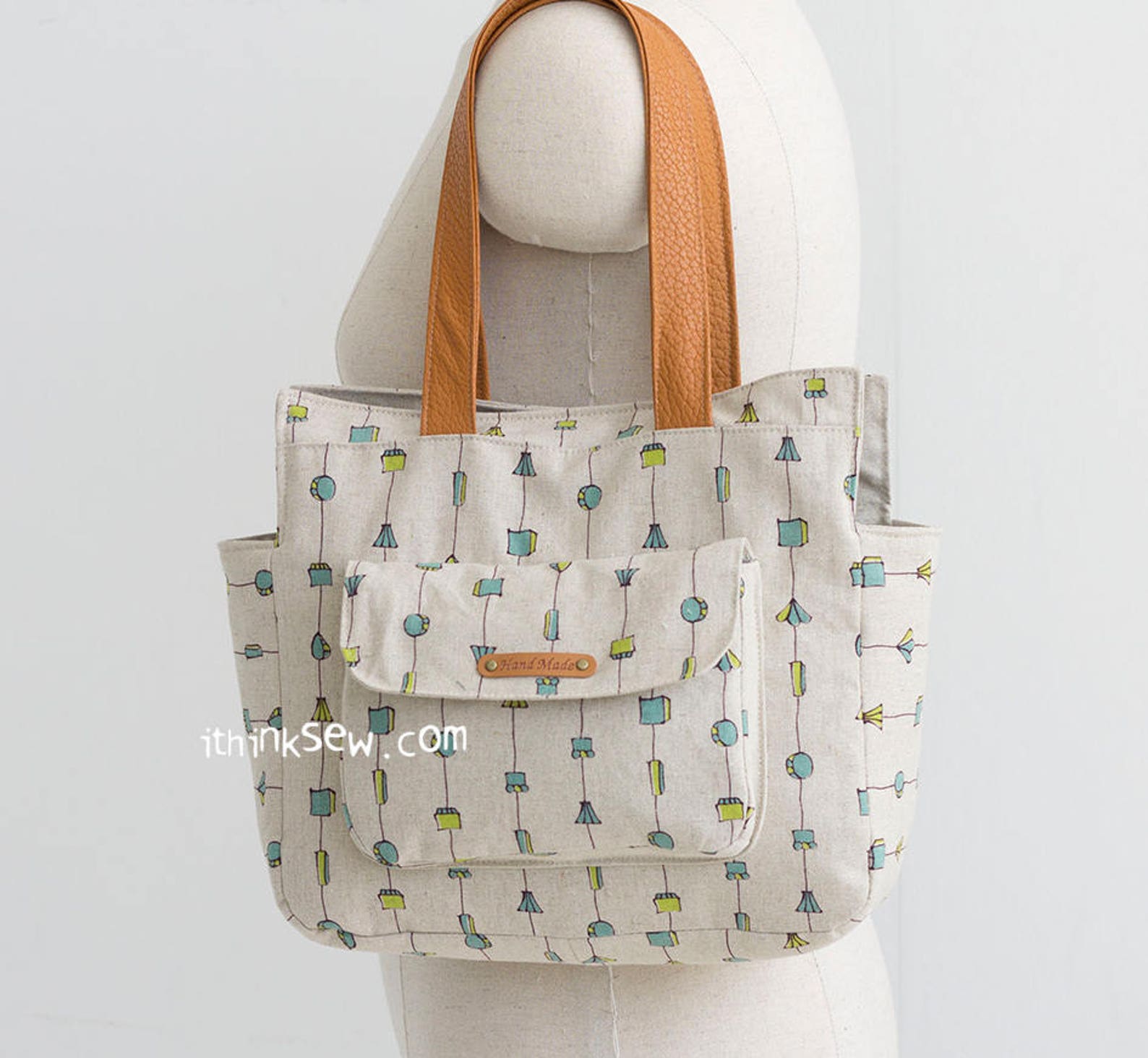 Lola Tote Bag PDF Sewing Pattern - 2 Sizes, Easy Bag Pattern - Etsy
