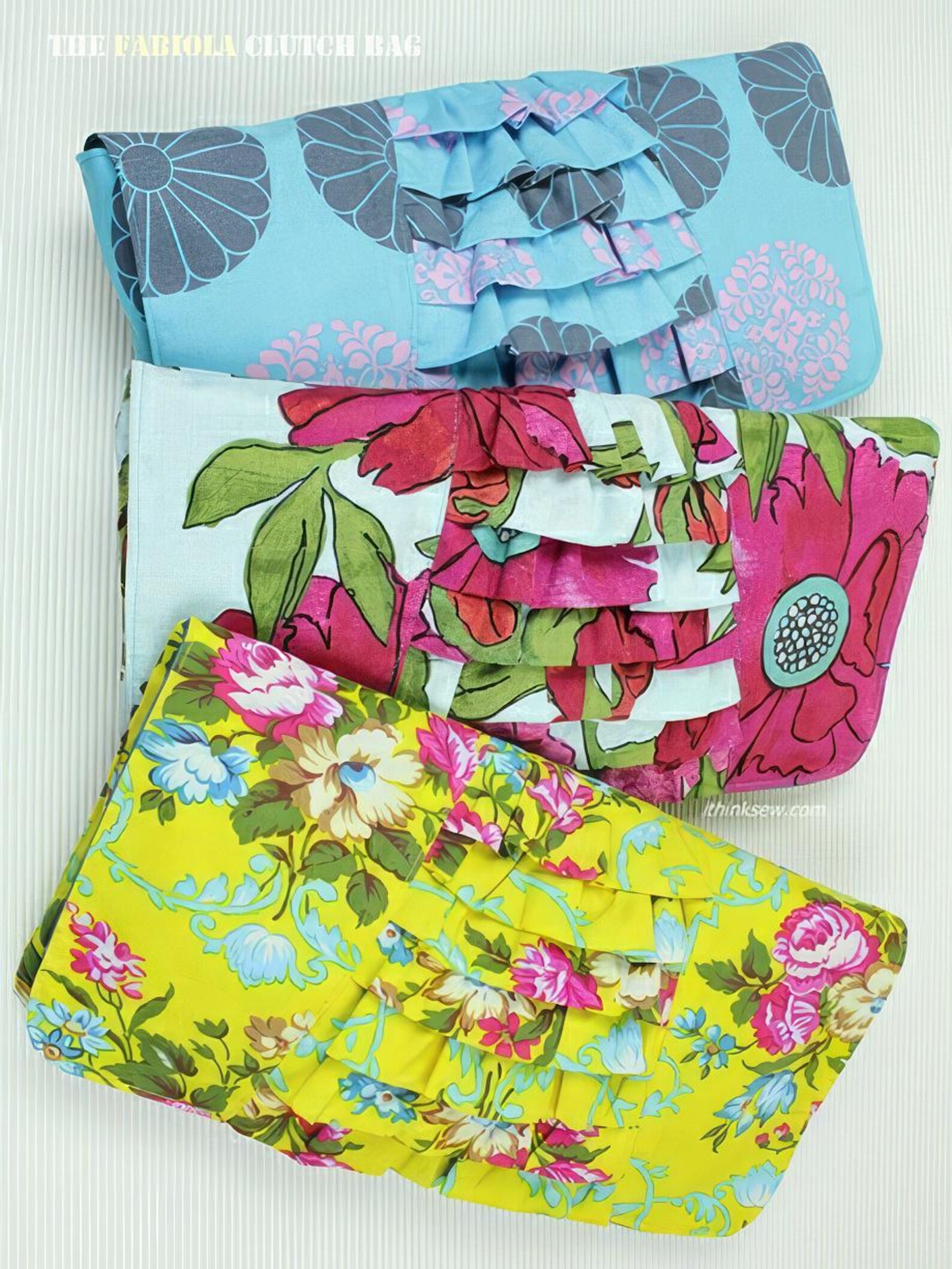 Fabiola Ruffled Clutch Sewing Pattern | PDF Evening Bag Tutorial ...