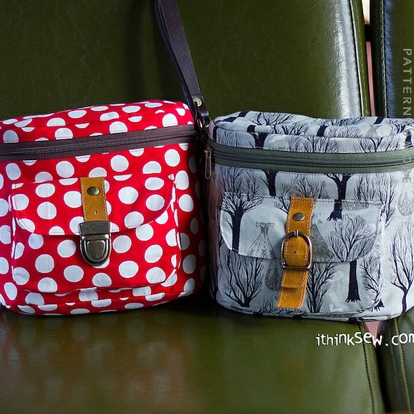 2 Compartments Jaylen Mini Camera Bag PDF Pattern, Pouch, Travel Bag ...