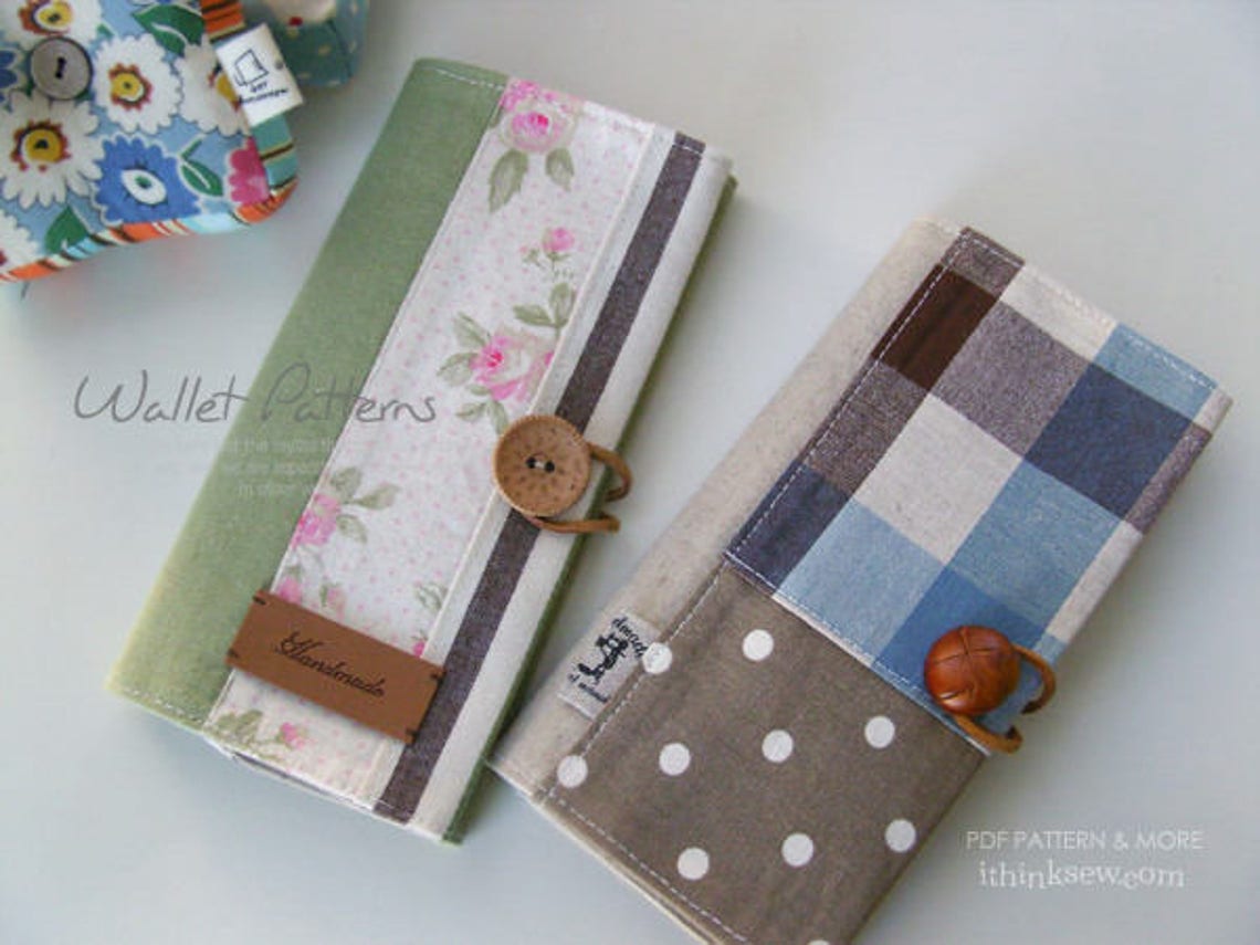 Tanya Cheque Book Credit Card Wallet PDF Sewing Pattern - Etsy