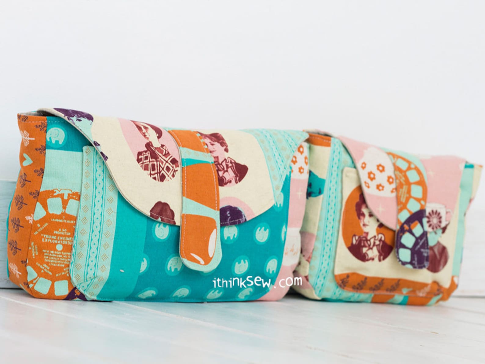 Sherry 2 Size Flap Pouch Pattern PDF | Makeup Bag Sewing Tutorial ...