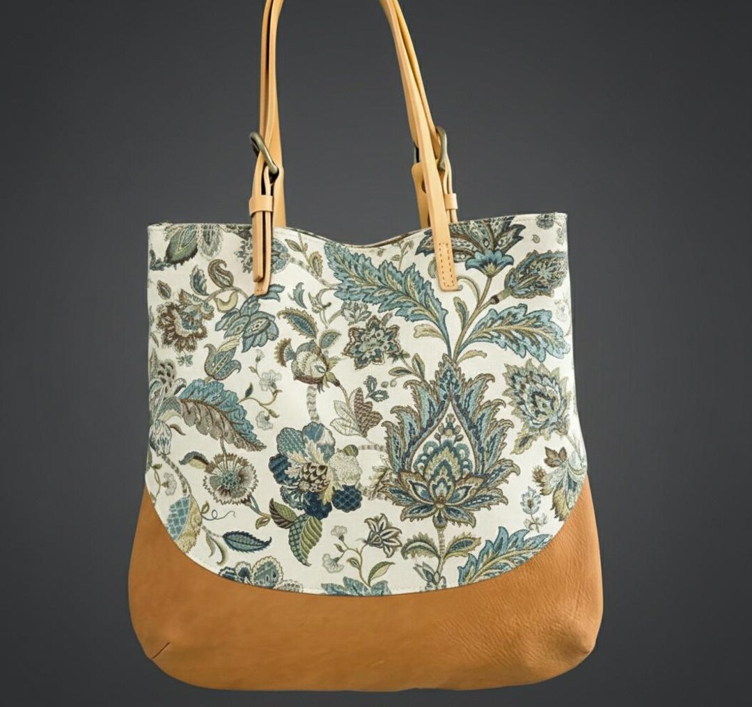Beginner Tote Bag PDF Sewing Pattern | Leather Strap Shoulder Bag ...