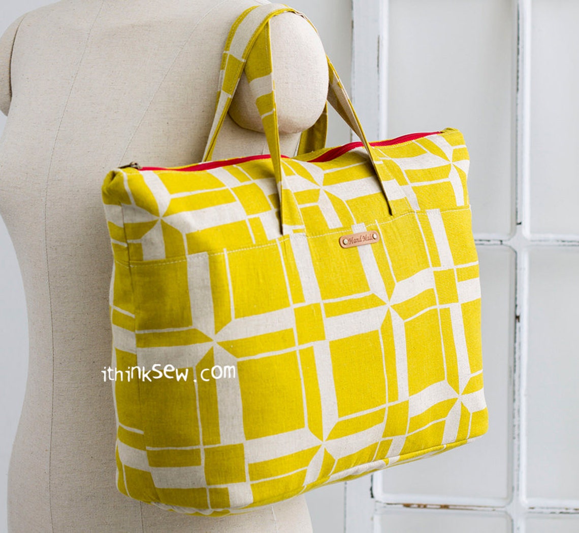 Kristin Big Tote Bag PDF Sewing Pattern, Travel Bag, Easy Sewing ...