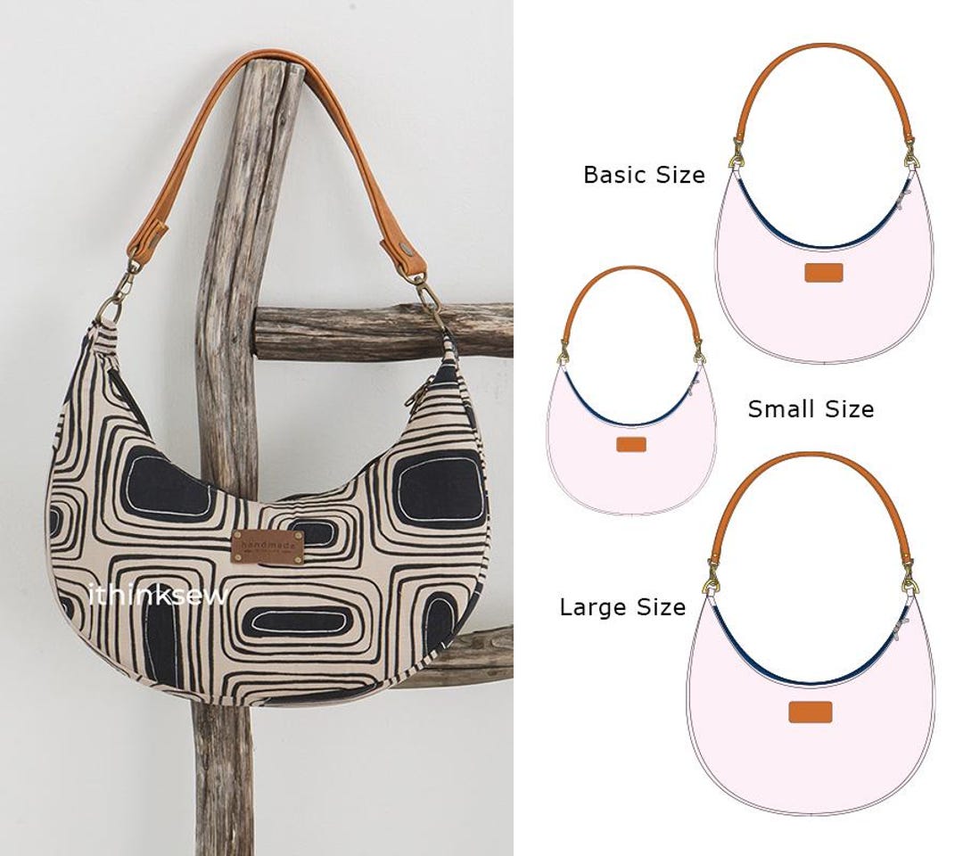 3 Sizes Fionn Croissant Bag PDF Sewing Pattern - Etsy