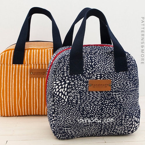 Sewing Pattern Insulated Lunch Bag PDF Tote Bag Sewing - Etsy